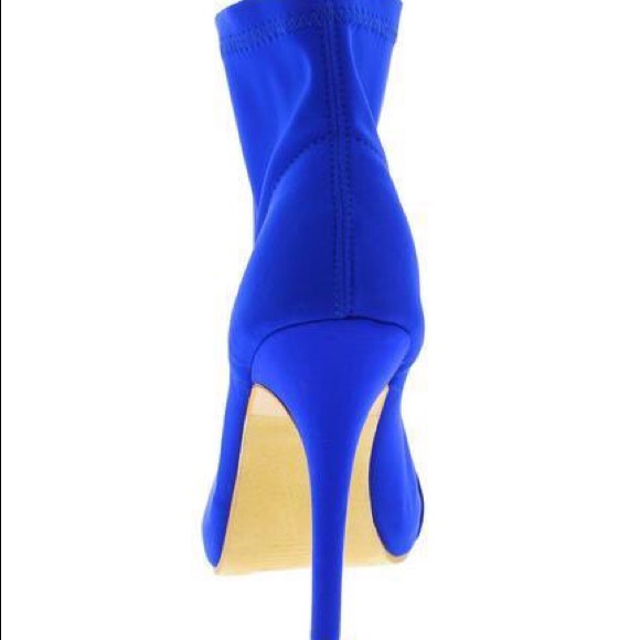Shoes | Royal Blue High Heel Booties | Poshmark
